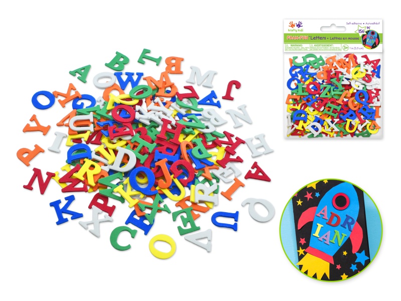 1" Foam Fun Letters Self Stick – MultiCraft