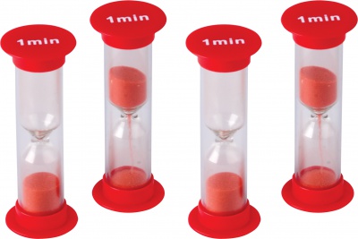 Mini Sand Timers 4-Pack for Classroom Time Management