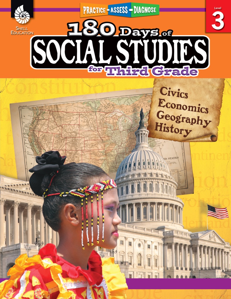 180 Days Social Studies Daily Practice Workbook | Grade 3