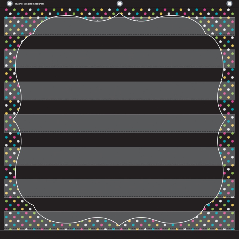 7-Pocket Pocket Chart, Chalkboard Brights