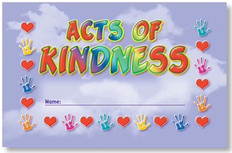 Acts of Kindness Punch Cards for Positive Behavior | All Grades