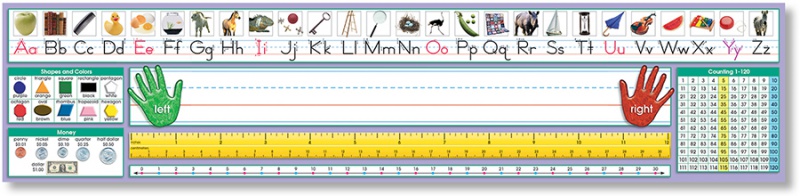 Adhesive Desk Plates Traditional Manuscript | Primary