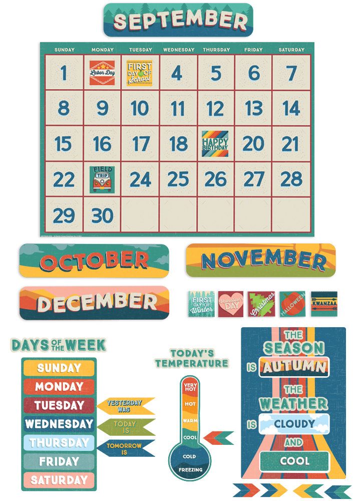 Adventurer Calendar Bulletin Board Set – Eureka
