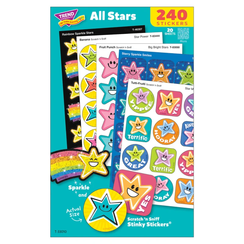 All Stars Mixed Stickers Variety Pack, 240 ct.