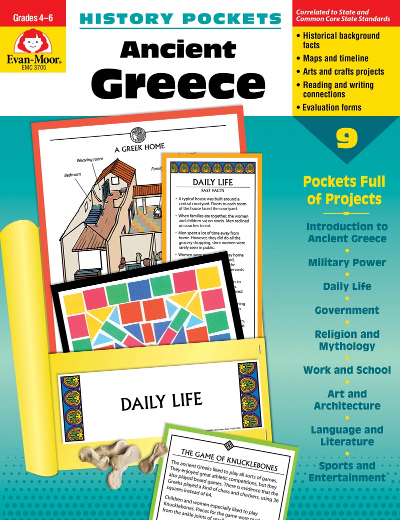 Ancient Greece History Pockets – Evan-Moor Grades 4–6