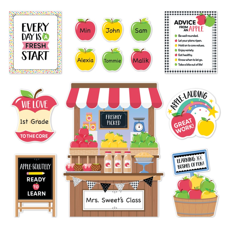 Apple Time Bulletin Board Set for Classroom Display | All Grades