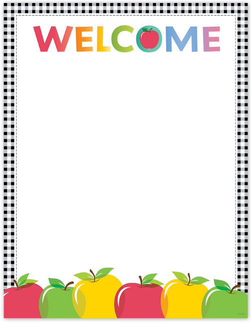 Apple Welcome Chart for Elementary Classroom Decor