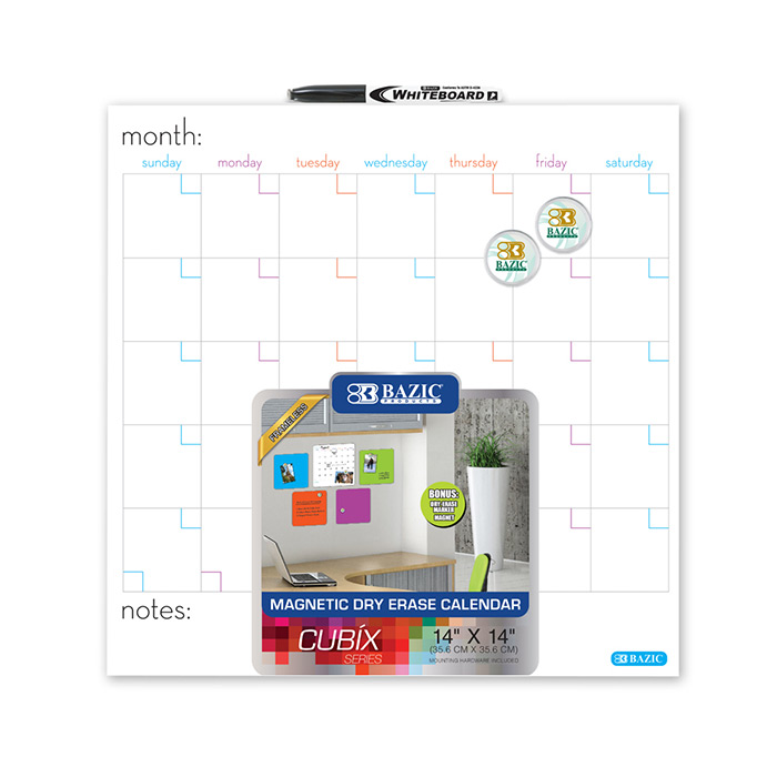 14" x 14" Magnetic Dry Erase Calendar Tile – Bangkit U.S.A.