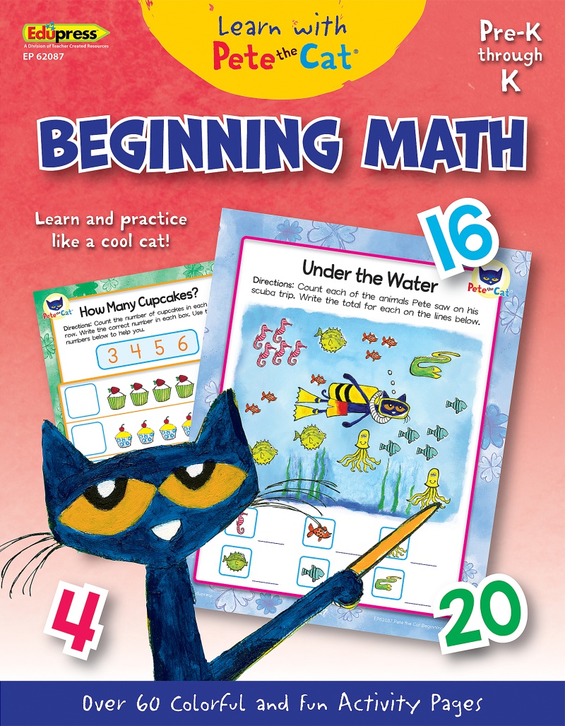 Beginning Math Workbook Numbers 1-20 | PreK-Grade 2