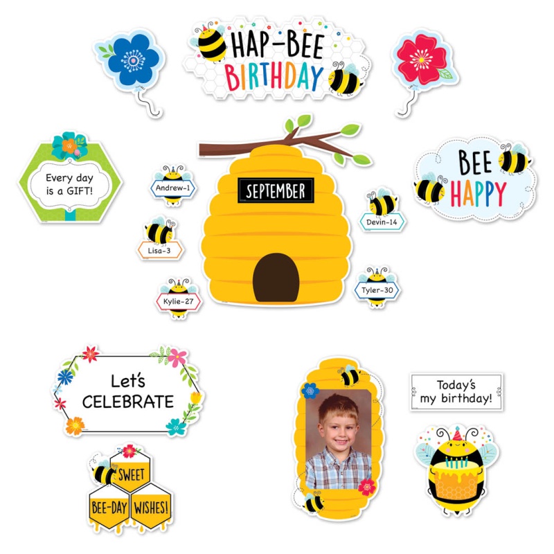 Birthday Bees Mini Bulletin Board Set