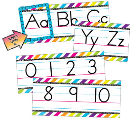 Brights 4Ever Alphabet Line Bulletin Board