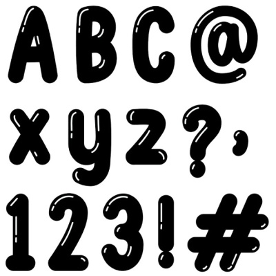 4 Bubble Letters Set for Classroom Displays | All Grades