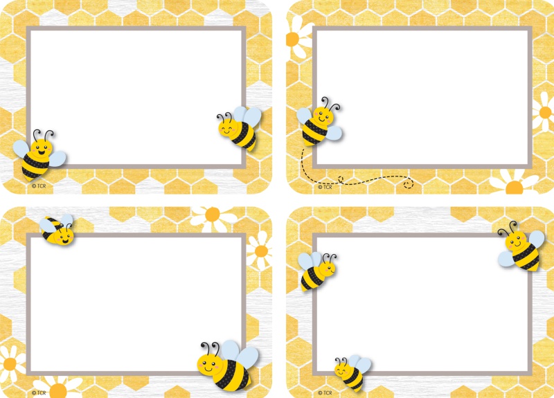 Bee Name Tags & Labels for Classroom Organization | All Grades