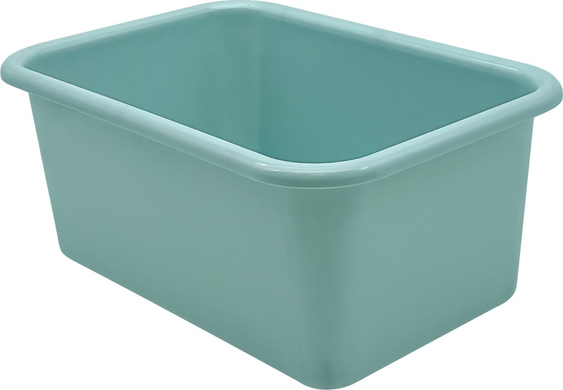 Calming Blue Small Plastic Storage Bin
