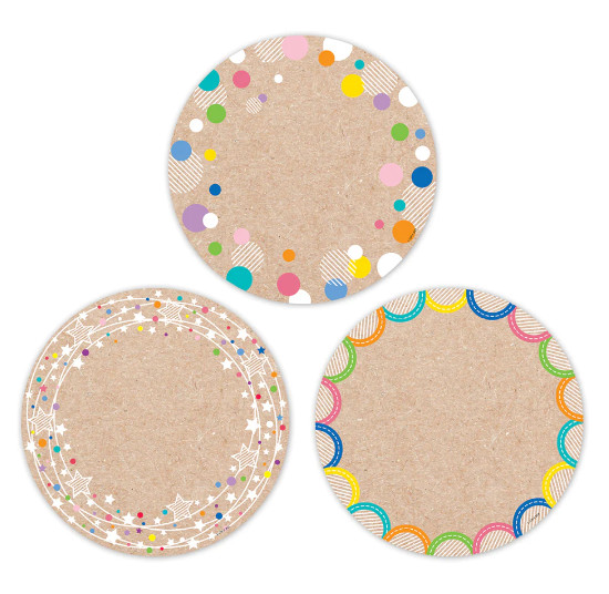 Colorful Kraft Cards 6 Inch Designer Cut-Outs