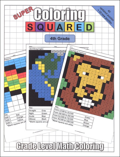 Coloring Squared: Fourth Grade Workbook – Coloring Squared LLC