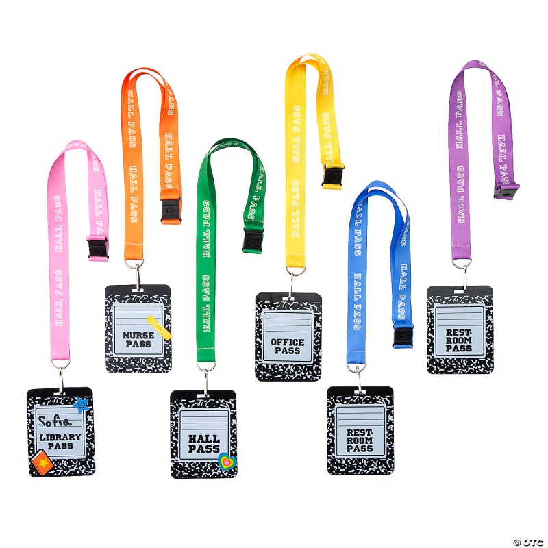 Hall Pass Set with Breakaway Lanyards | School Management