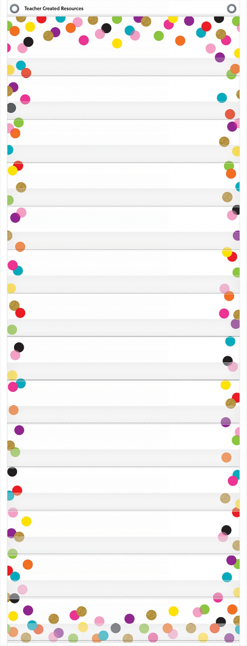 Confetti 14 Pocket Daily Schedule Pocket Chart – Teacher Created Resources