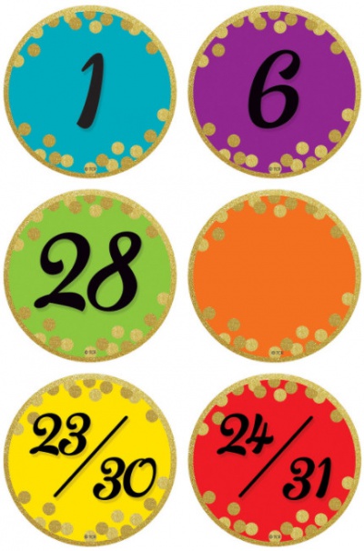 Confetti Colorful Calendar Days