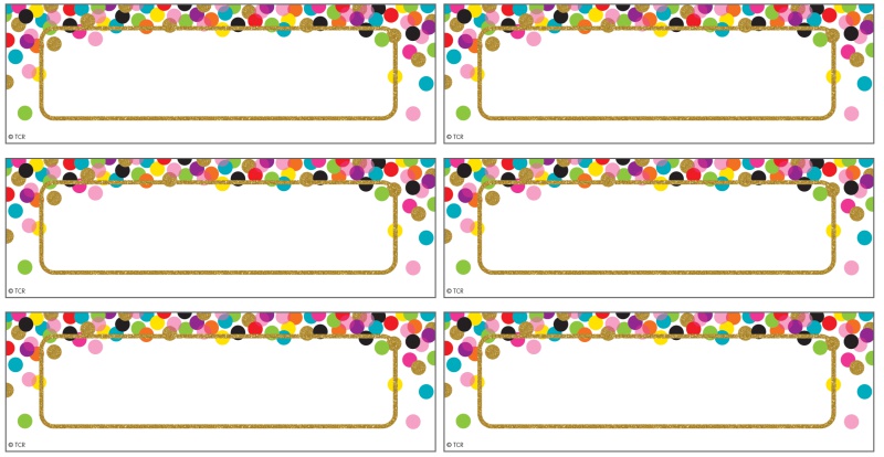 Confetti Magnetic Labels 20pcs – Teacher Created Resources