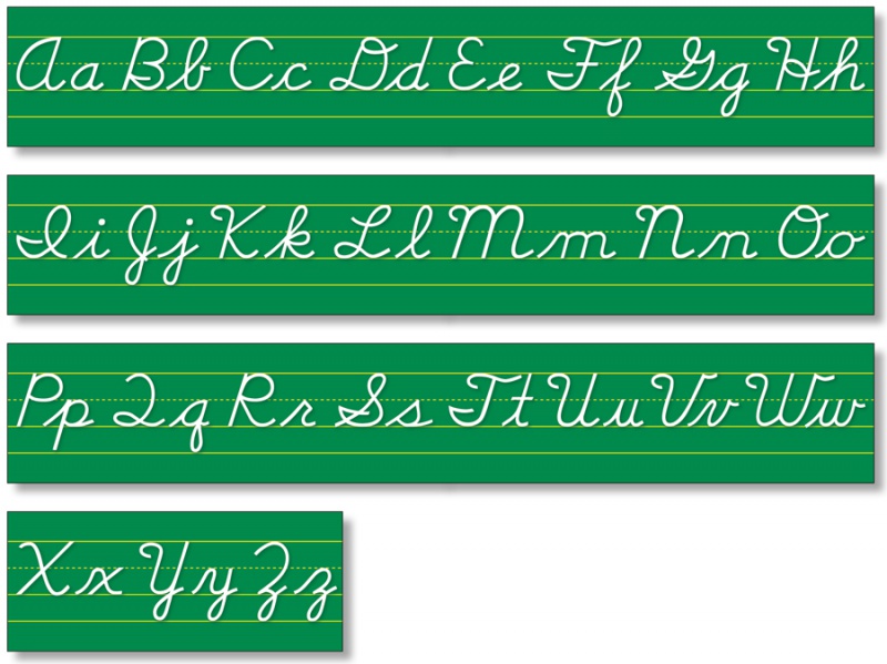 Contemporary Cursive Alphabet Line