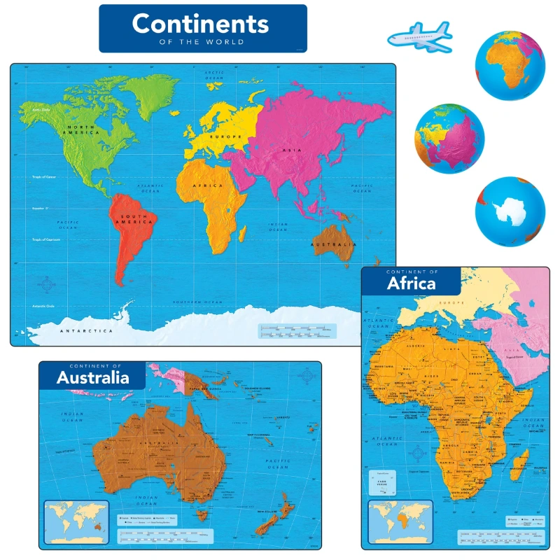 Continents of the World Learning Set | Geography Posters