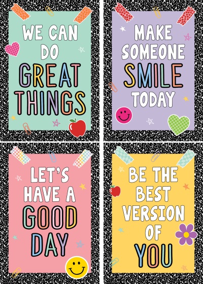 Cool for School Positive Posters Set (4) – Teacher Created Resources