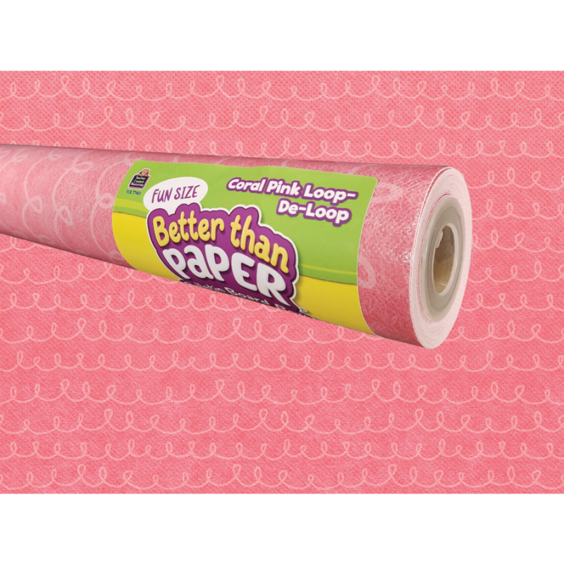 Coral Pink Loop De Loop Better Than Paper Fun Size Bulletin Board Roll