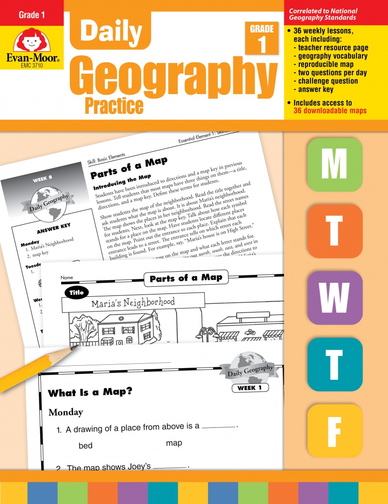 Daily Geography Practice Grade 1 | Map Skills & Geography
