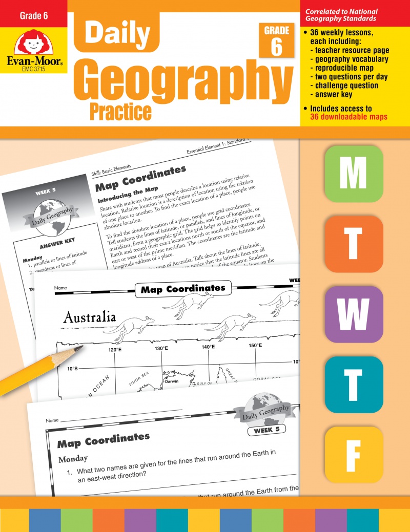 Daily Geography Practice Grade 6 | Map Skills & Geography Terms