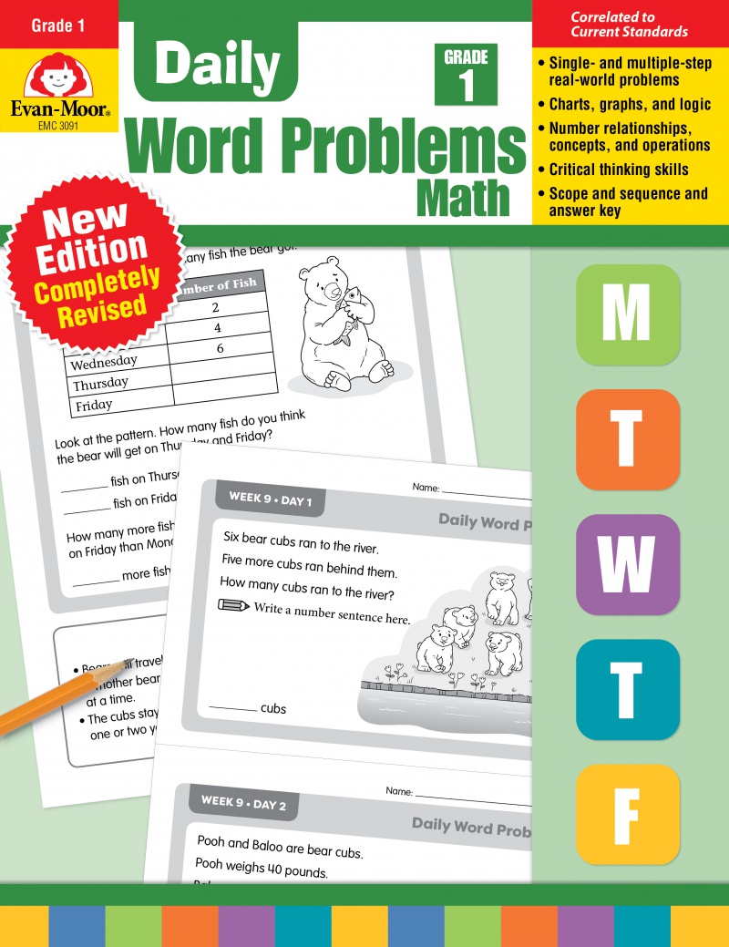 Daily Word Problems Math: Grade 1 – Evan-Moor