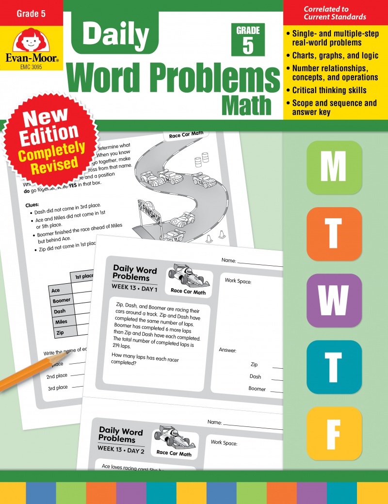 Daily Word Problems Math, Grade 5 – Evan-Moor