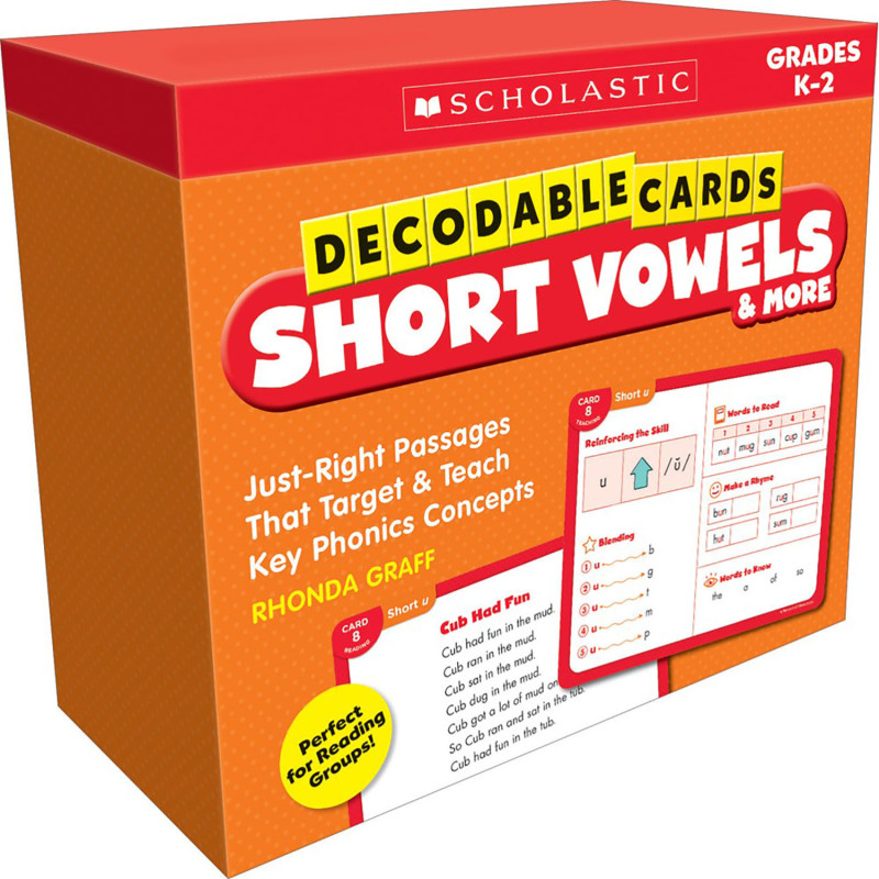 Decodable Cards: Short Vowels & More – Scholastic Teaching Resources