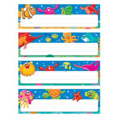 Desk Toppers Name Plates Variety Pack, Sea Buddies