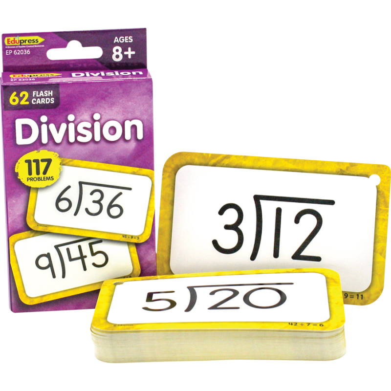 Division 0-12 Flash Cards for Grade 4 Math Facts | TeachingStuff