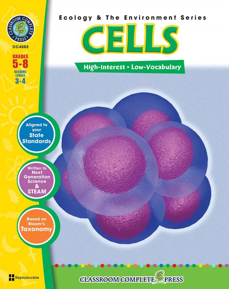 Cells & Ecology Workbook for Life Science | Grades 5-8
