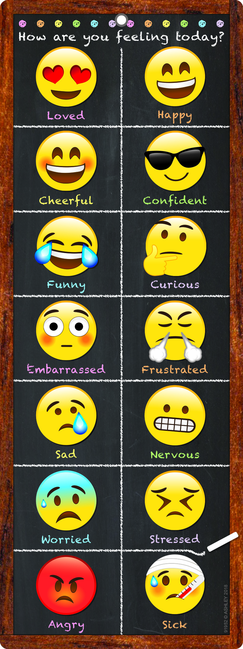 Emoji Feelings Chart for Social Emotional Learning | All Grades