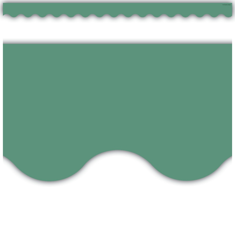 Eucalyptus Green Scalloped Border