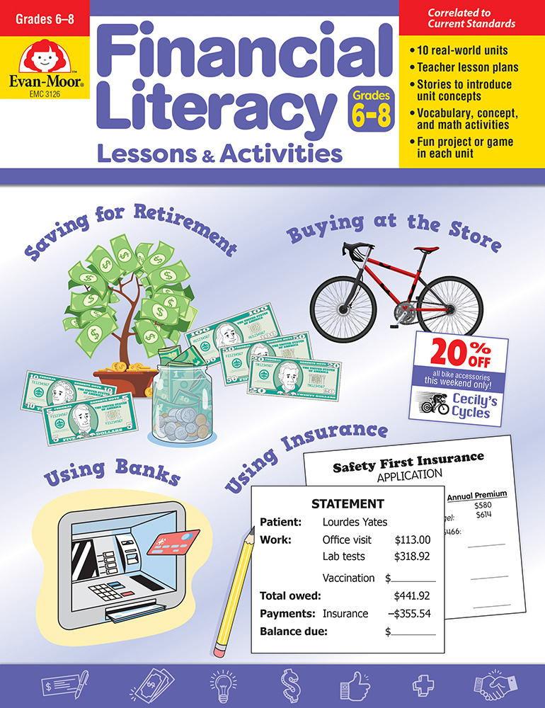 Financial Literacy Lessons and Activities – Evan-Moor Grades 6–8