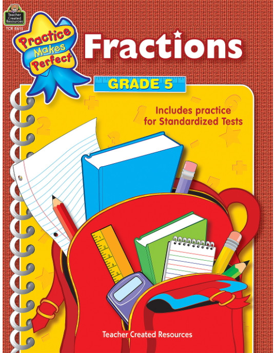 Grade 5 Fractions Practice Workbook | Elementary Math