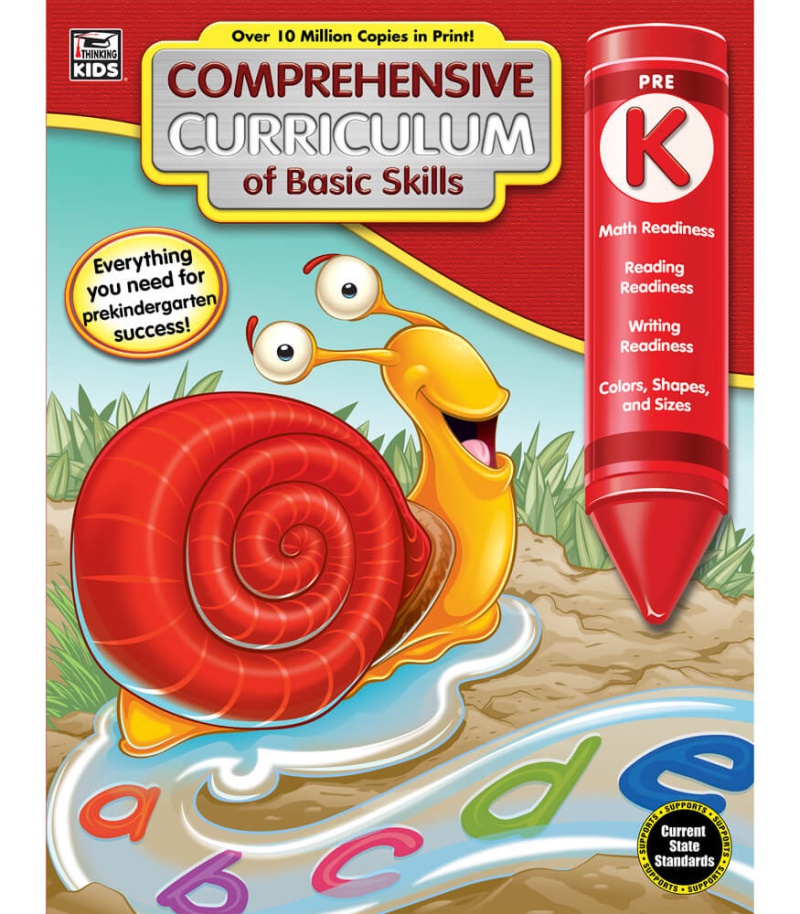 PreK Kindergarten Basic Skills Workbook | School Readiness