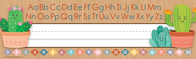 Cactus Name Plates for Classroom Organization | All Grades