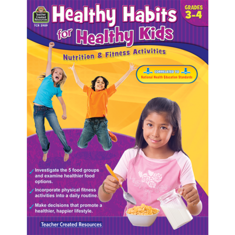 Healthy Habits Workbook for Nutrition & Fitness | Grades 3-4