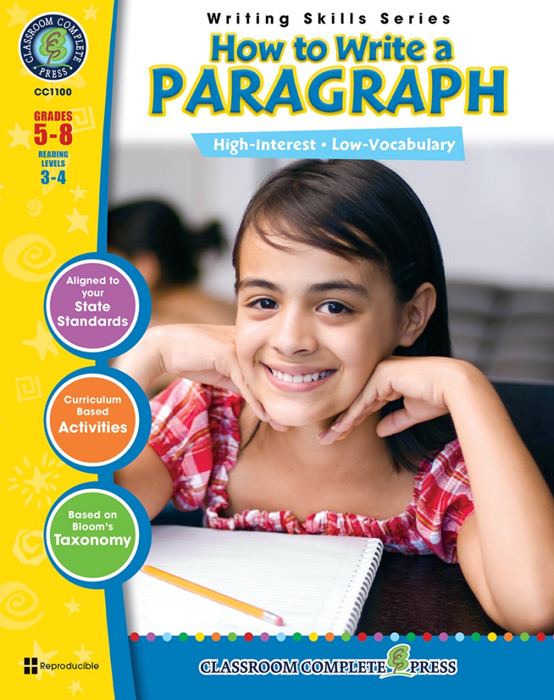 Paragraph Writing Workbook for Grades 5-8 | Middle School