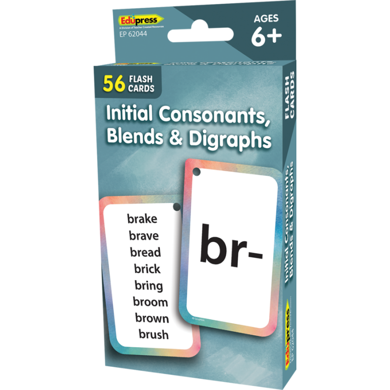 Initial Consonants, Blends, Digraphs Flash Cards