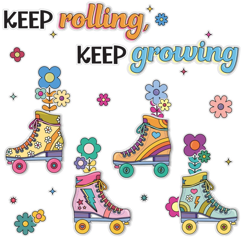 Keep Rolling Keep Growing Bulletin Board Set