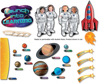 Space Theme Bulletin Board Set for STEM Learning | All Grades