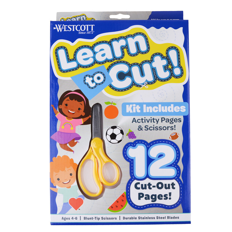 Learn To Cut with Scissors 12 Piece Set – Westcott Grades A4–A6