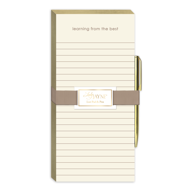 Learning From the Best Magnetic List Pad with Pen – Lady Jayne