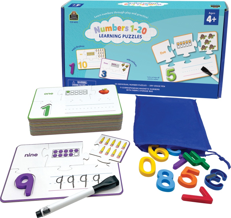 Learning Puzzle: Numbers 1-20 – Teacher Created Resources